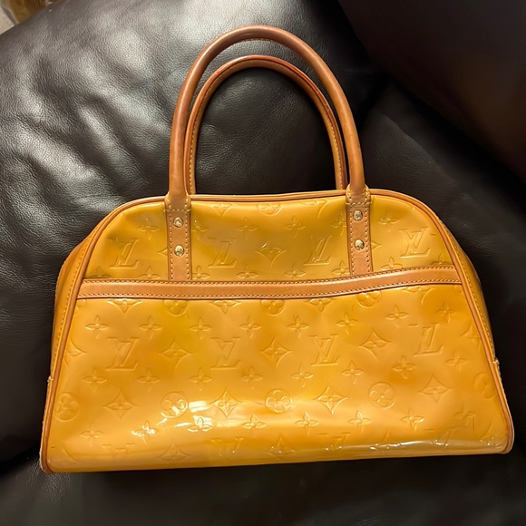 Bags | Louis Vuitton Yellow Vernis | Poshmark